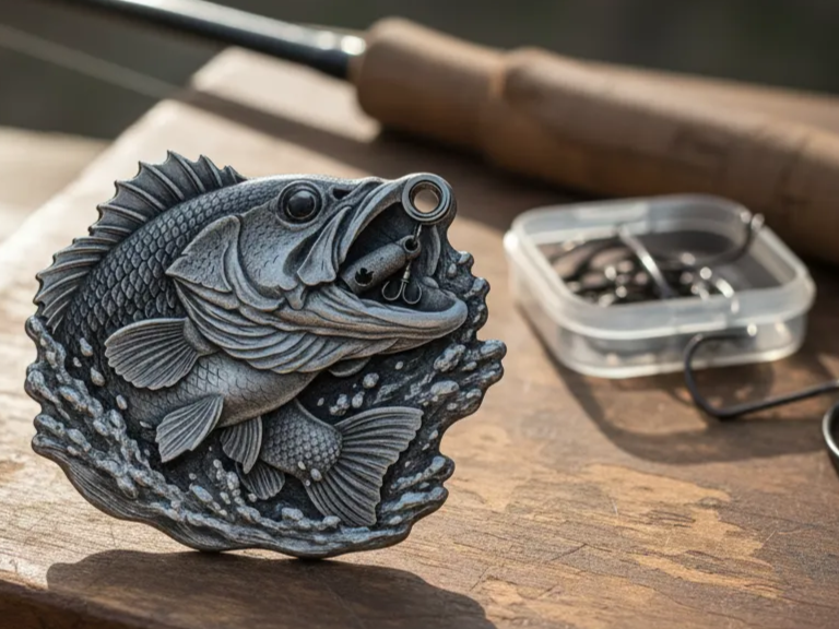 A variety of fishing keychains and keyrings - Bass, Muskie, Pike ...