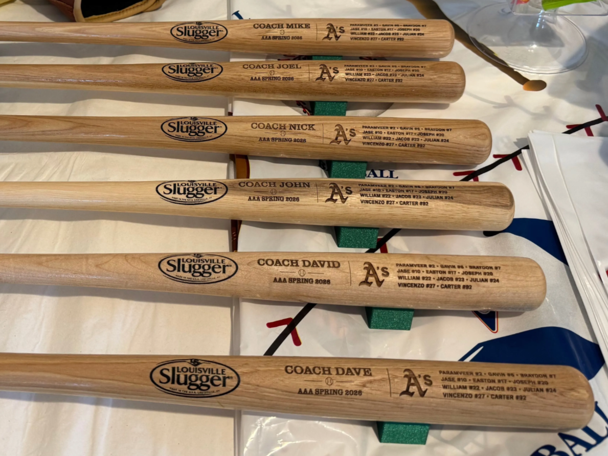 Engraved Wood Baseball Bats