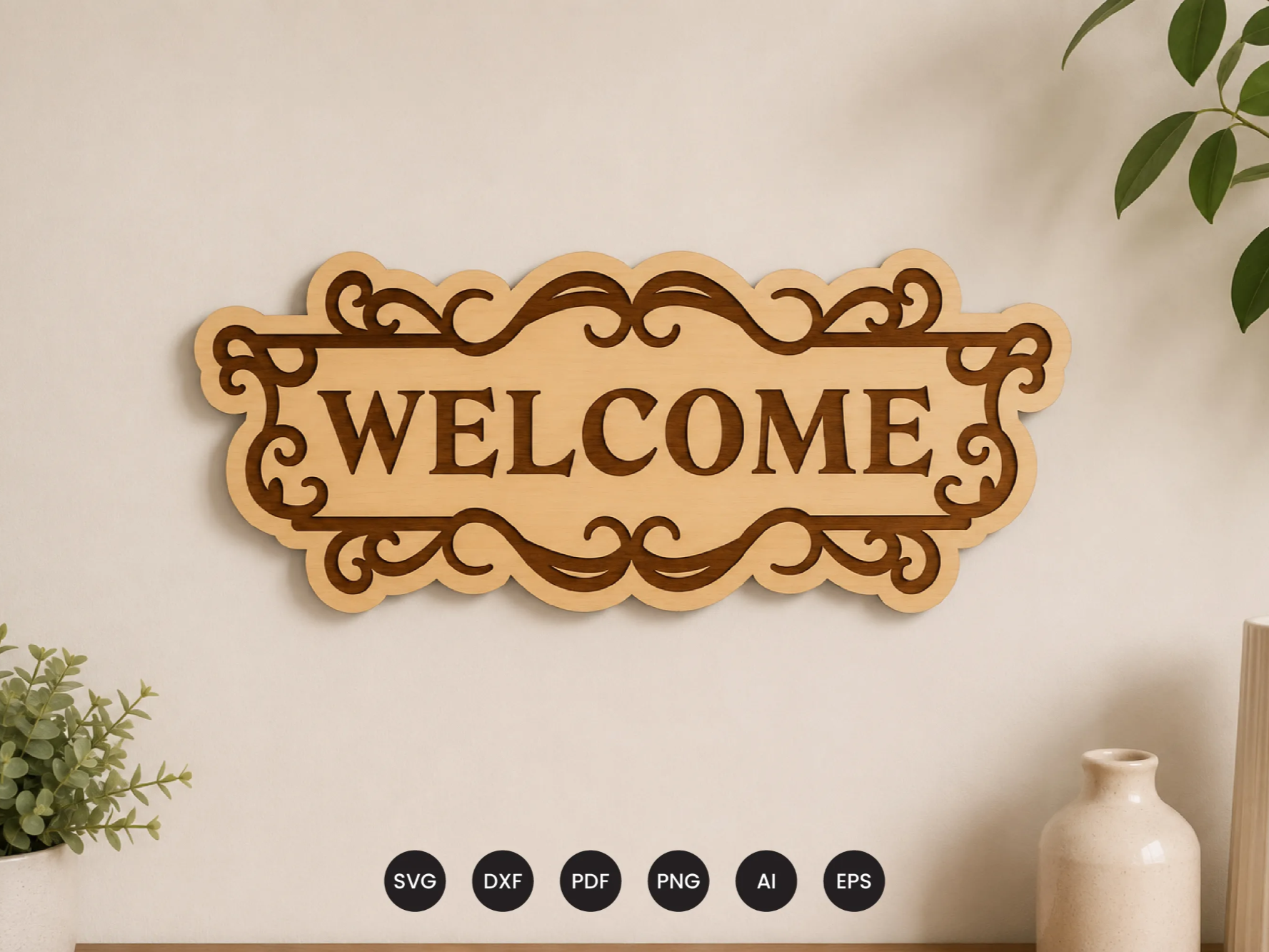 Welcome Wall Decor Laser Cut