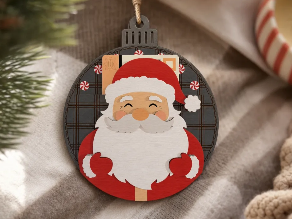 Santa Claus Christmas Ornament Gift Card Holder - Free Files - Atomm