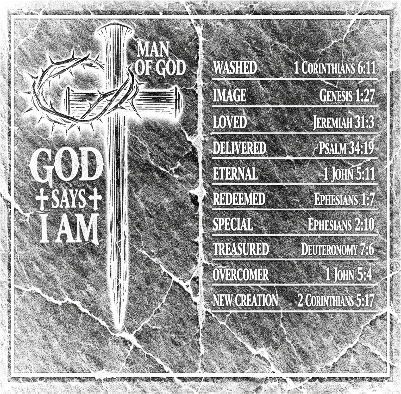 God Says I Am Man of God Scripture Wall Art - Free Files - Atomm