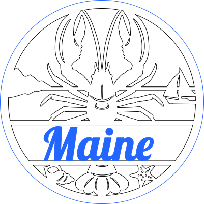 Blue Maine Lobster Keychain Tag - Free Files - Atomm