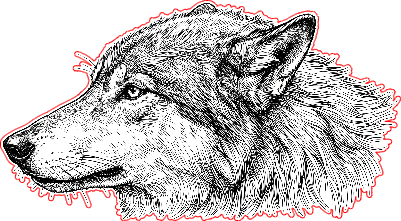 Wolf Head Wooden Wall Art Silhouette