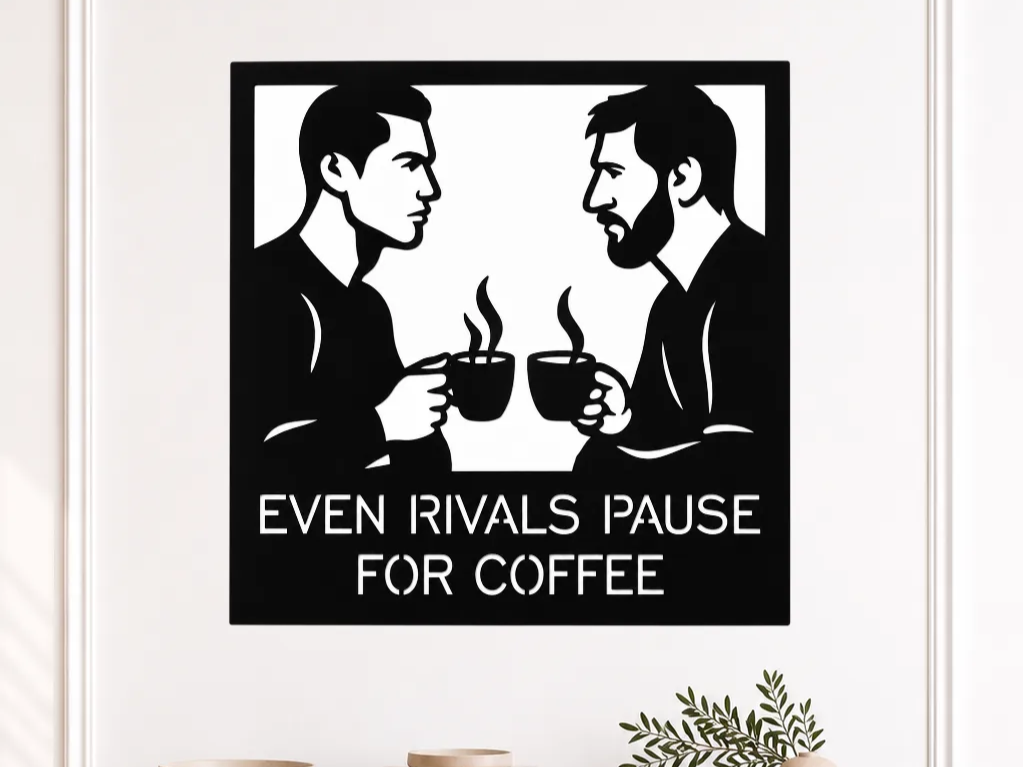 Messi Ronaldo Coffee SVG, Even Rivals Pause For Coffee, Football ...
