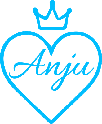 Red Heart Shaped Keepsake Box with Anju Name and Love Message