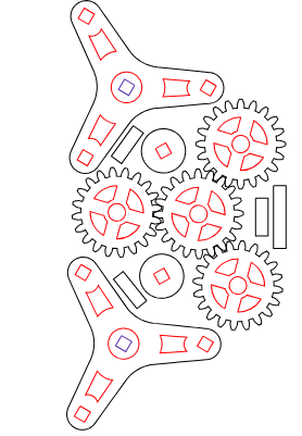 Laser Cut Gear Fidget Spinner