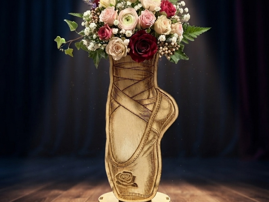 Ballet Pointe Shoe Shaped Flower Vase - Free Files - Atomm