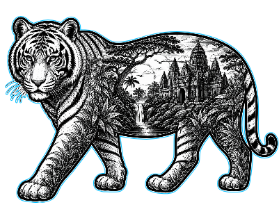 Tiger Scenic Cut and Engrave - Free Files - Atomm