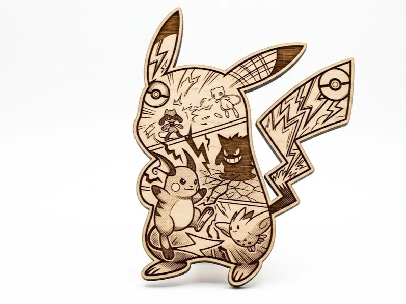 Pikachu Scenic Cut and Engrave - Free Files - Atomm