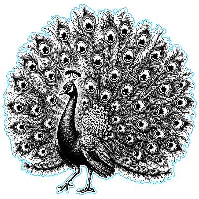 Peacock Cut and Engrave - Free Files - Atomm