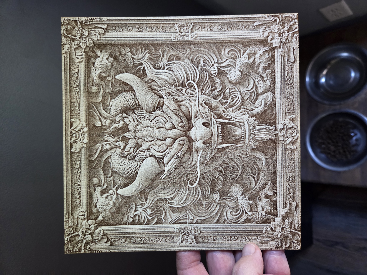 Intricate Dragon Head Wall Art Plaque