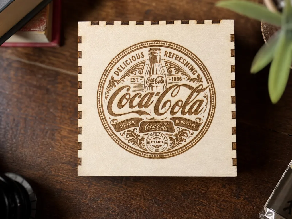 Coca-Cola Branded Wooden Storage Box - Free Files - Atomm